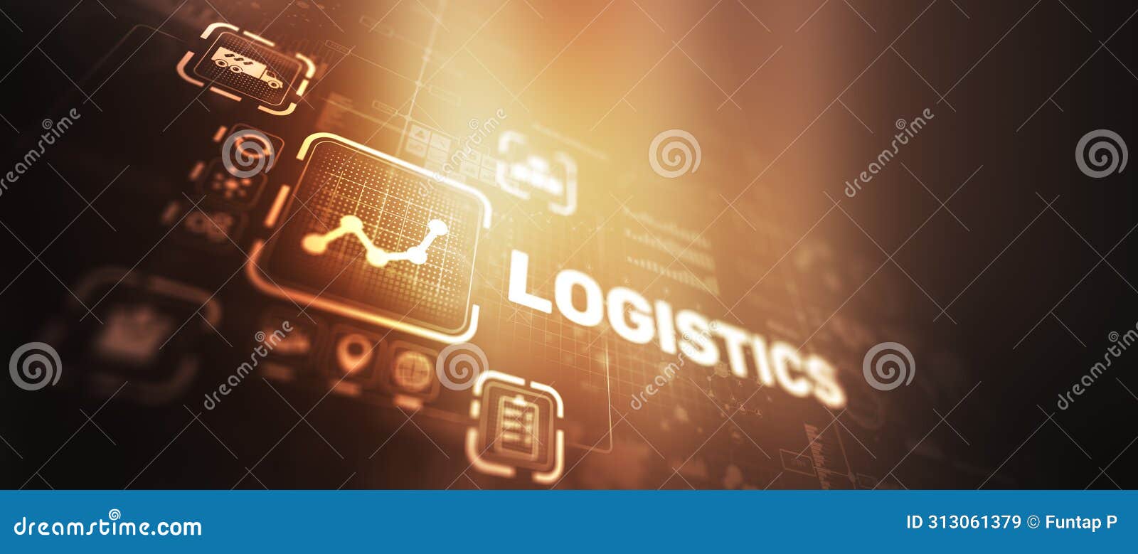 Smart Logistics Innovation Concept. Global Logistics Partnership ...
