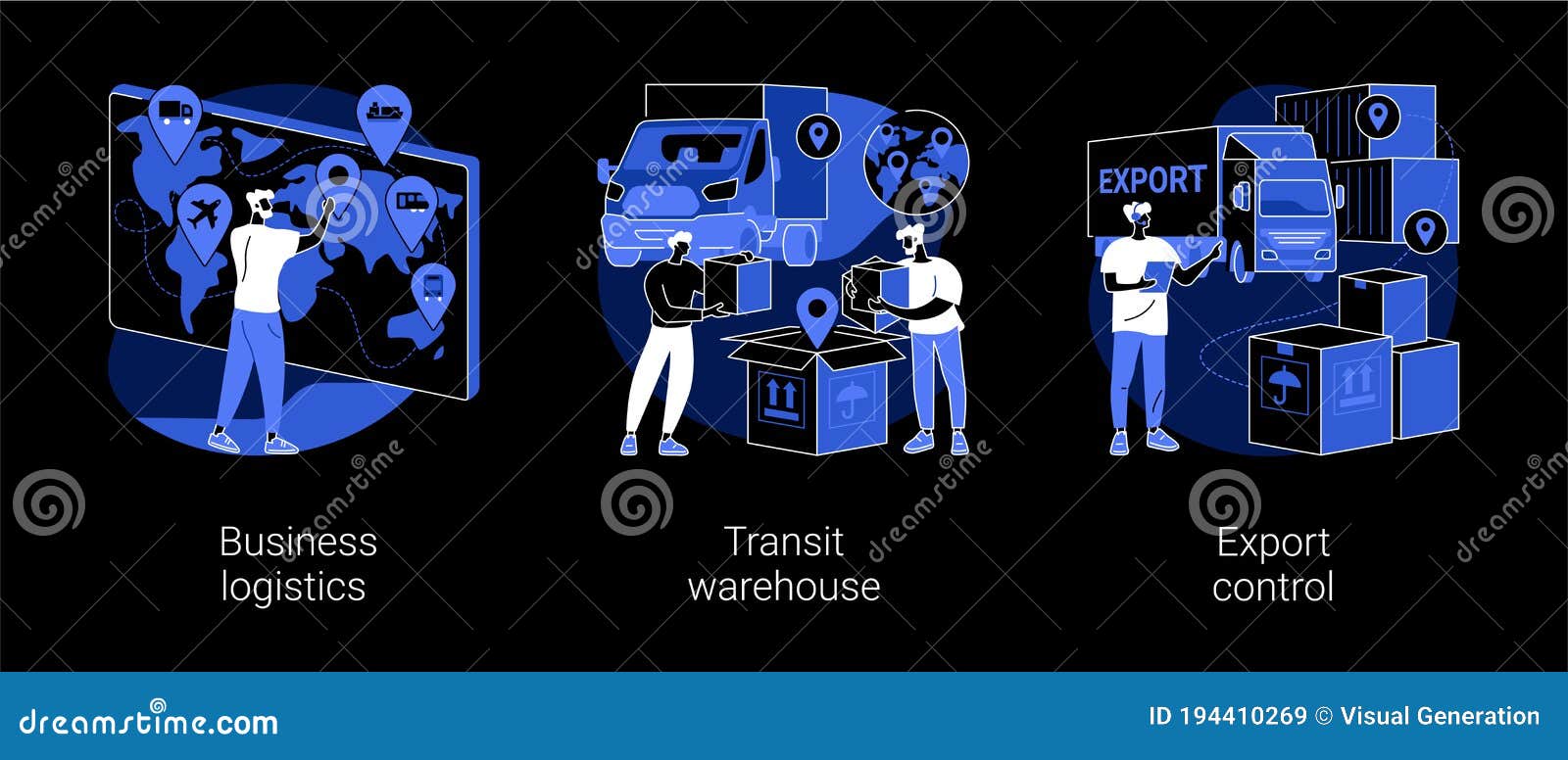 Smart Logistics Technologies Abstract Concept Vector Illustrations ...