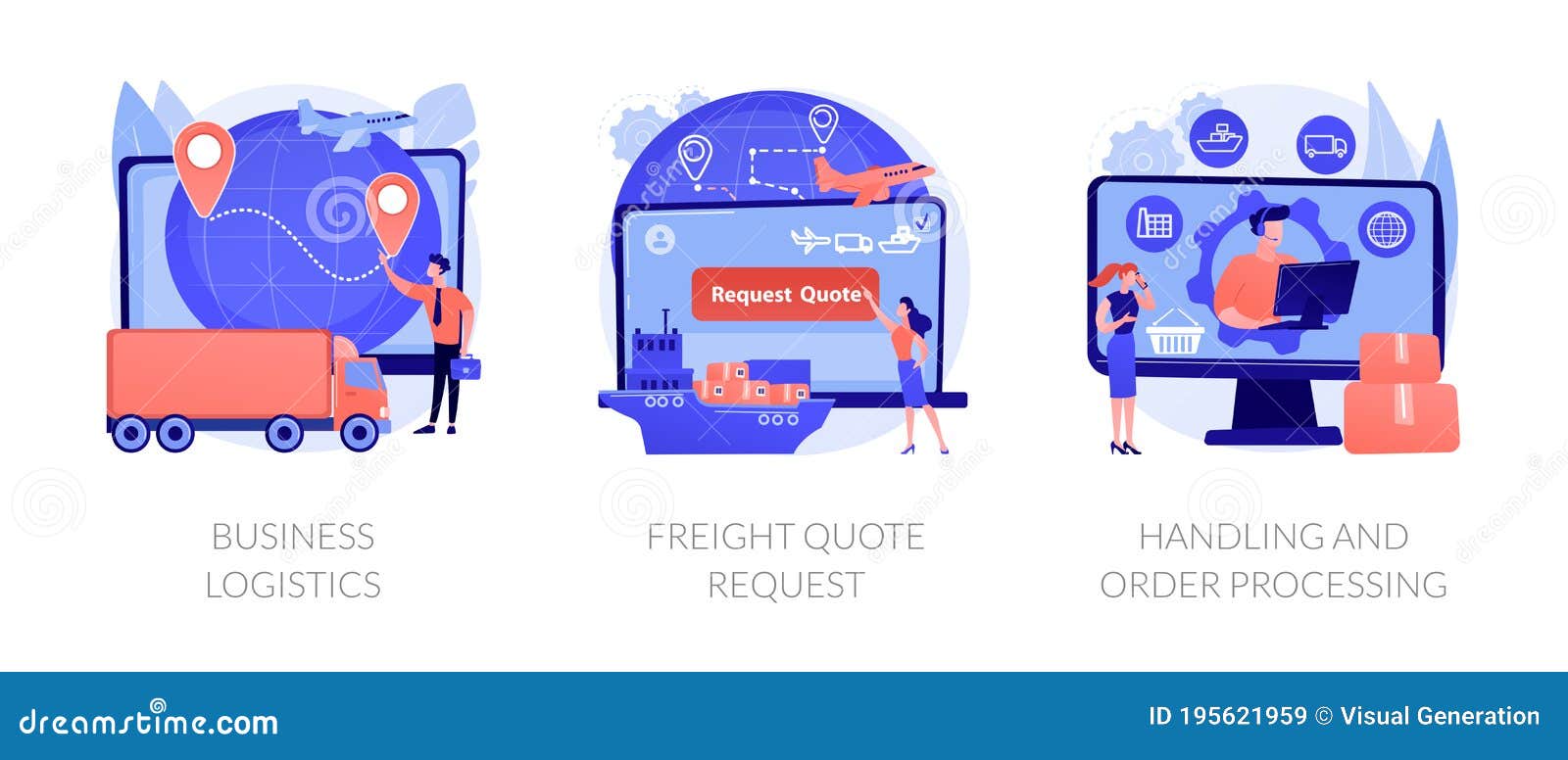 Smart Logistics Technologies Abstract Concept Vector Illustrations ...