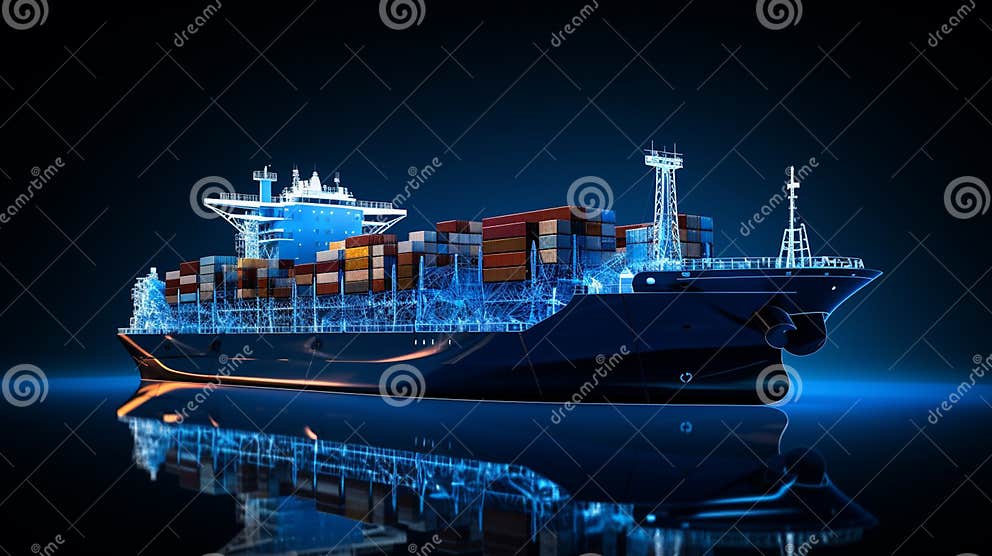 Smart Logistics and Warehouse Technology Concept, Real Time Data ...