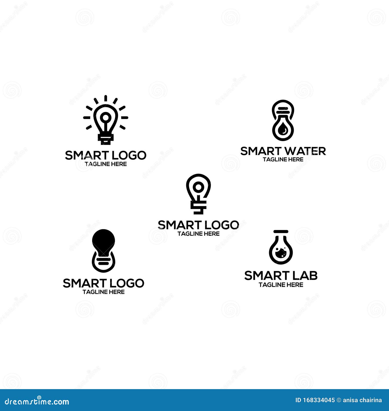 Smart Logo Design Vector with Shine and Unique Shape Stock Vector ...