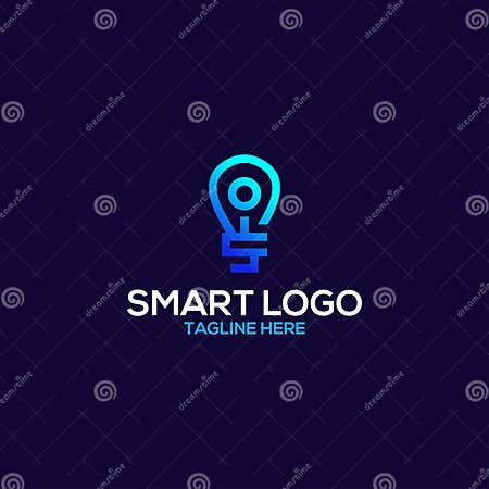 Smart Logo Design Vector with Shine and Unique Shape Stock Vector ...