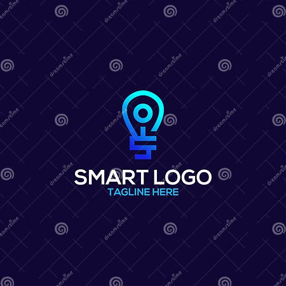 Smart Logo Design Vector with Shine and Unique Shape Stock Vector ...