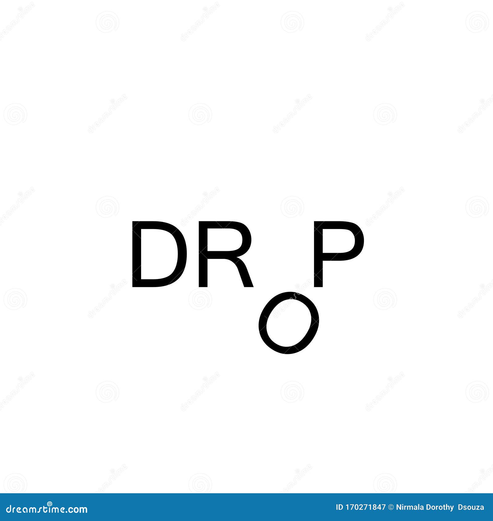 Drop Text design for print stock vector. Illustration of monogram ...