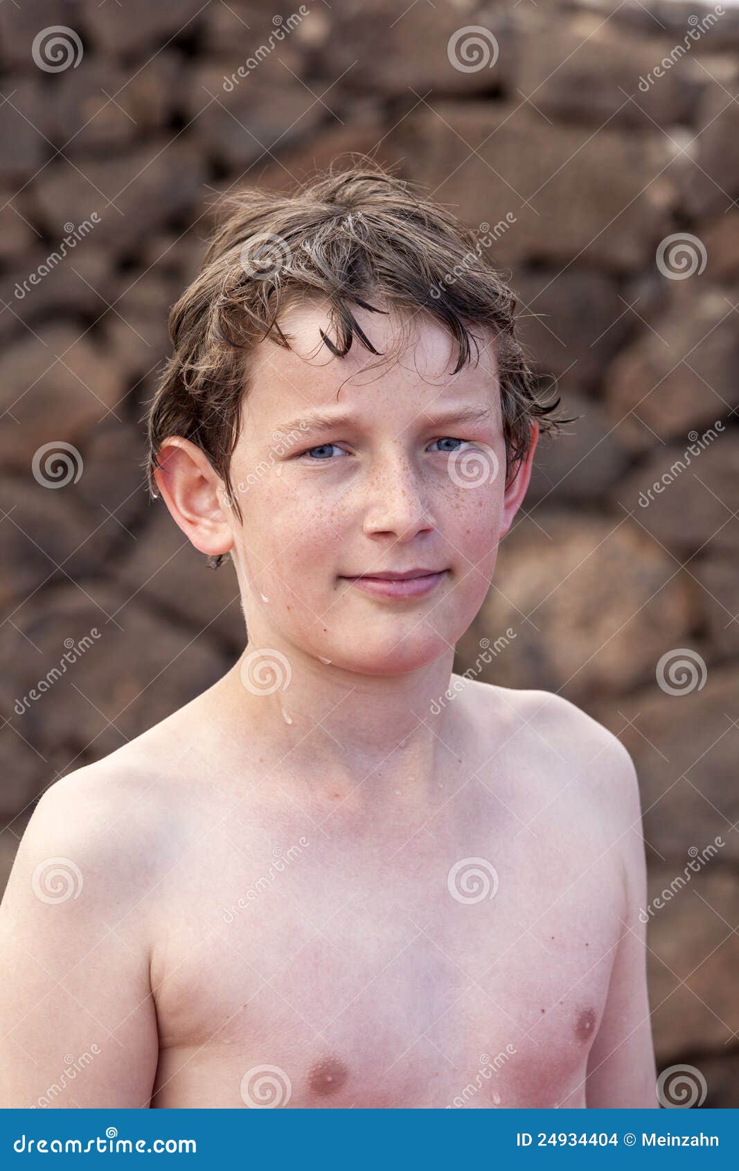 Smart Looking Boy at the Pool Stock Photo - Image of beautiful ...