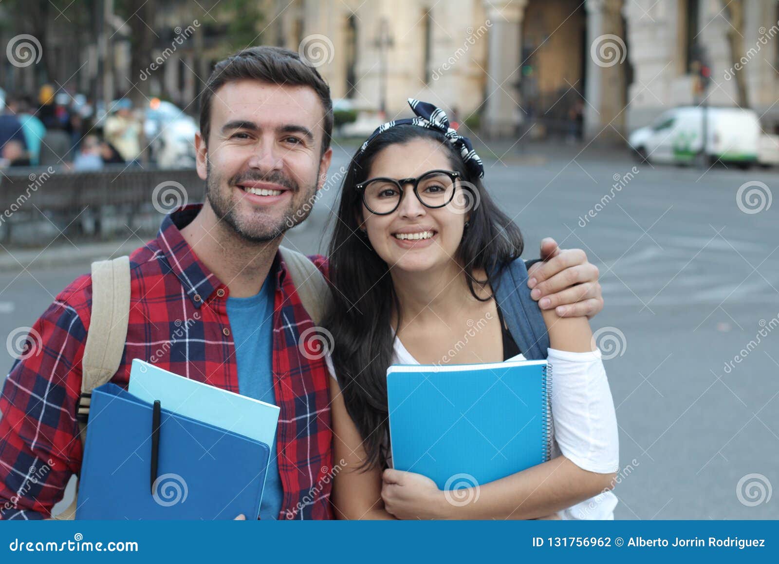 Smart Looking Couple of Students Stock Photo - Image of argentinean ...