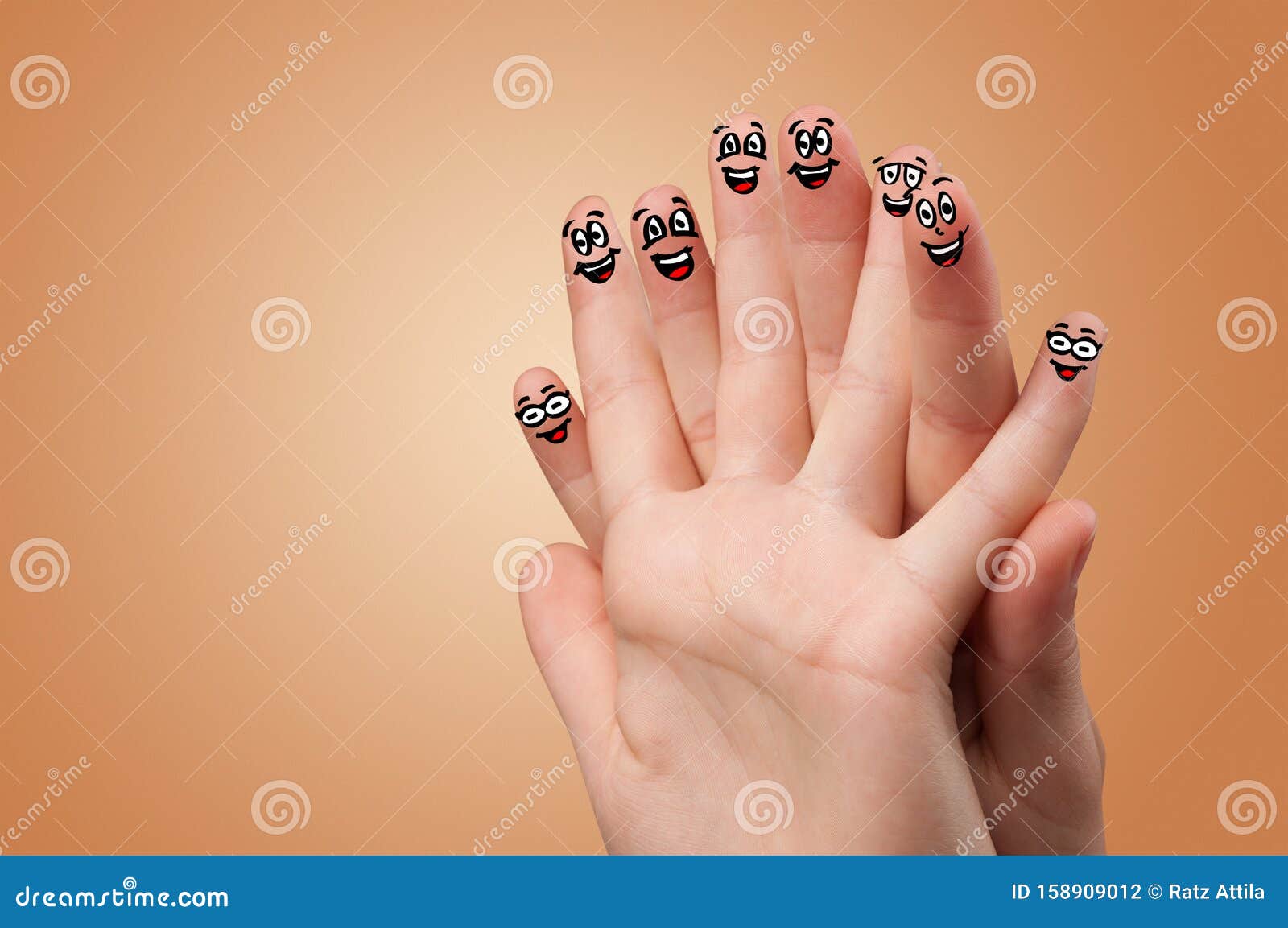 Smart Looking Fingers Smiling Stock Photo - Image of joyful ...