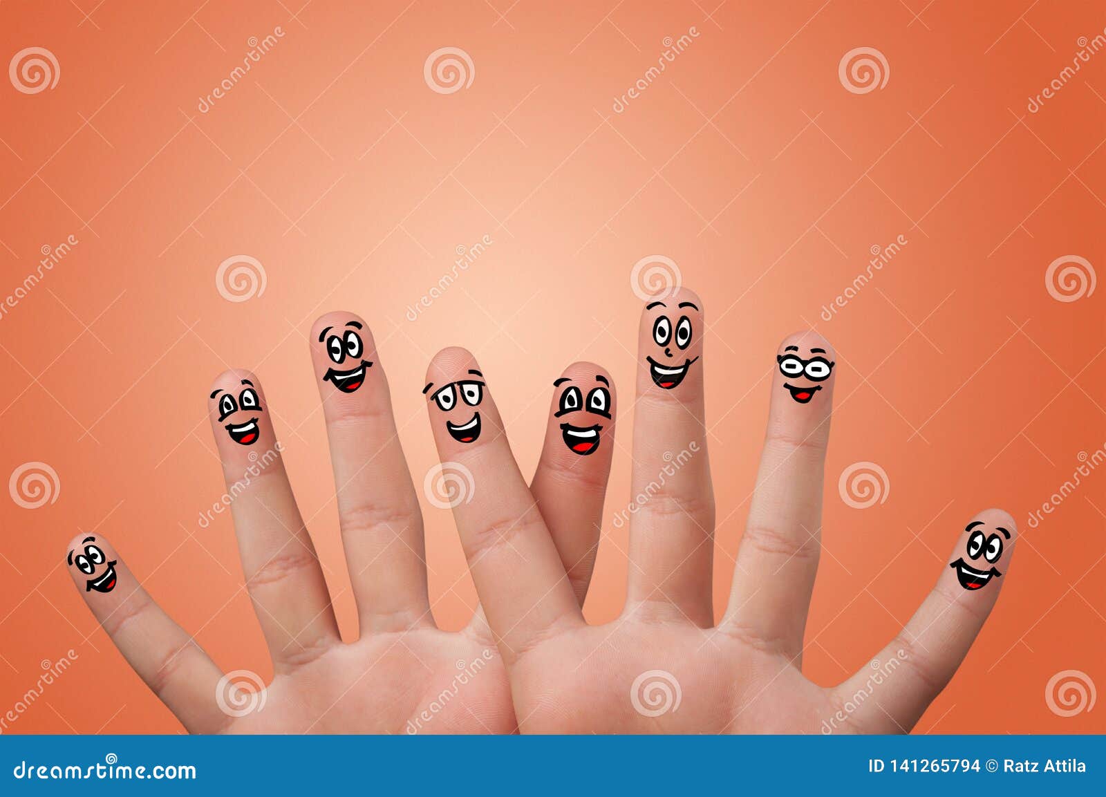 Smart Looking Fingers Smiling Stock Photo - Image of group, fingers ...