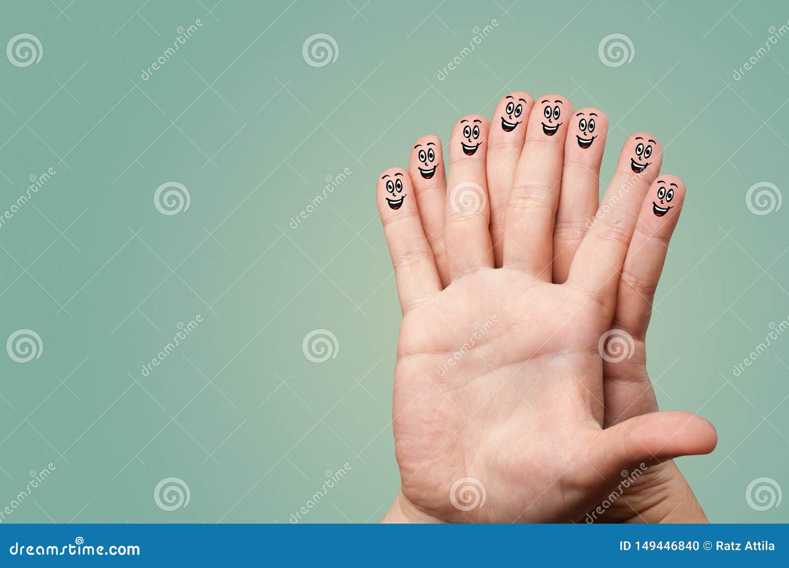 Smart Looking Fingers Smiling Stock Photo - Image of figure ...