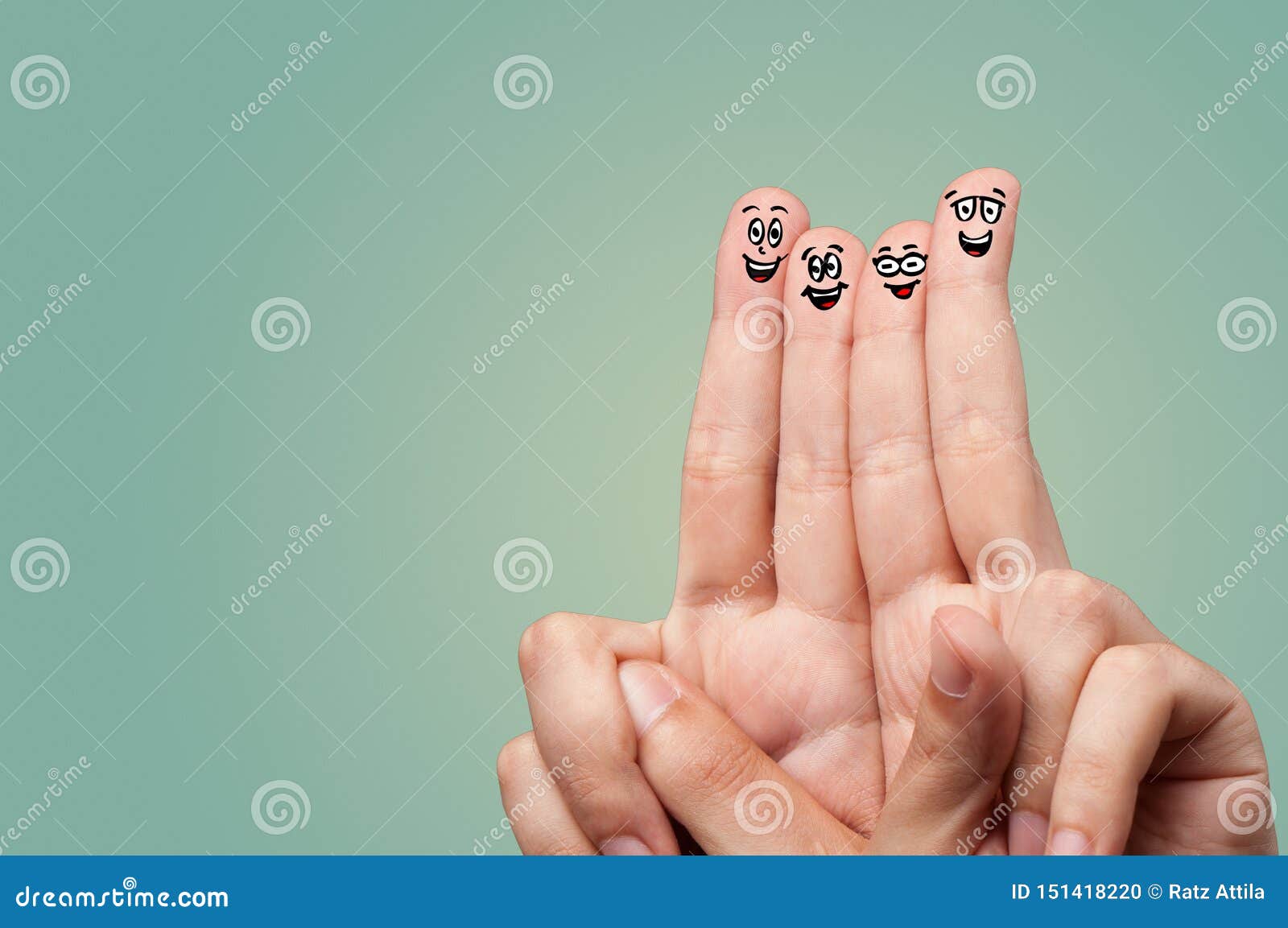 Smart Looking Fingers Smiling Stock Photo - Image of hand, glasses ...
