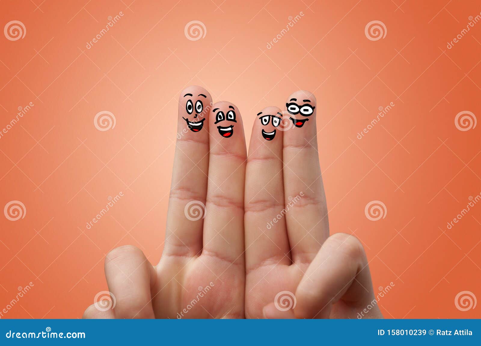 Smart Looking Fingers Smiling Stock Image - Image of kindergarten, hand ...