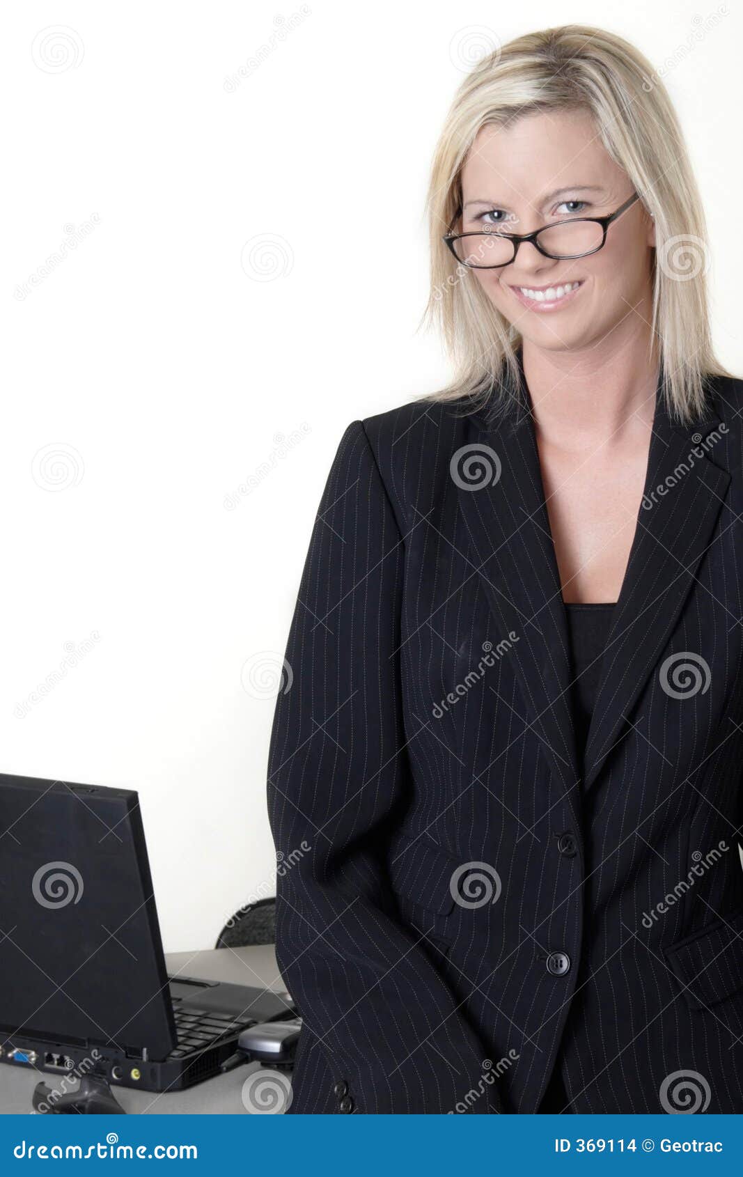 Smart Looking Smiling Business Stock Photo - Image of laptop, assistant ...