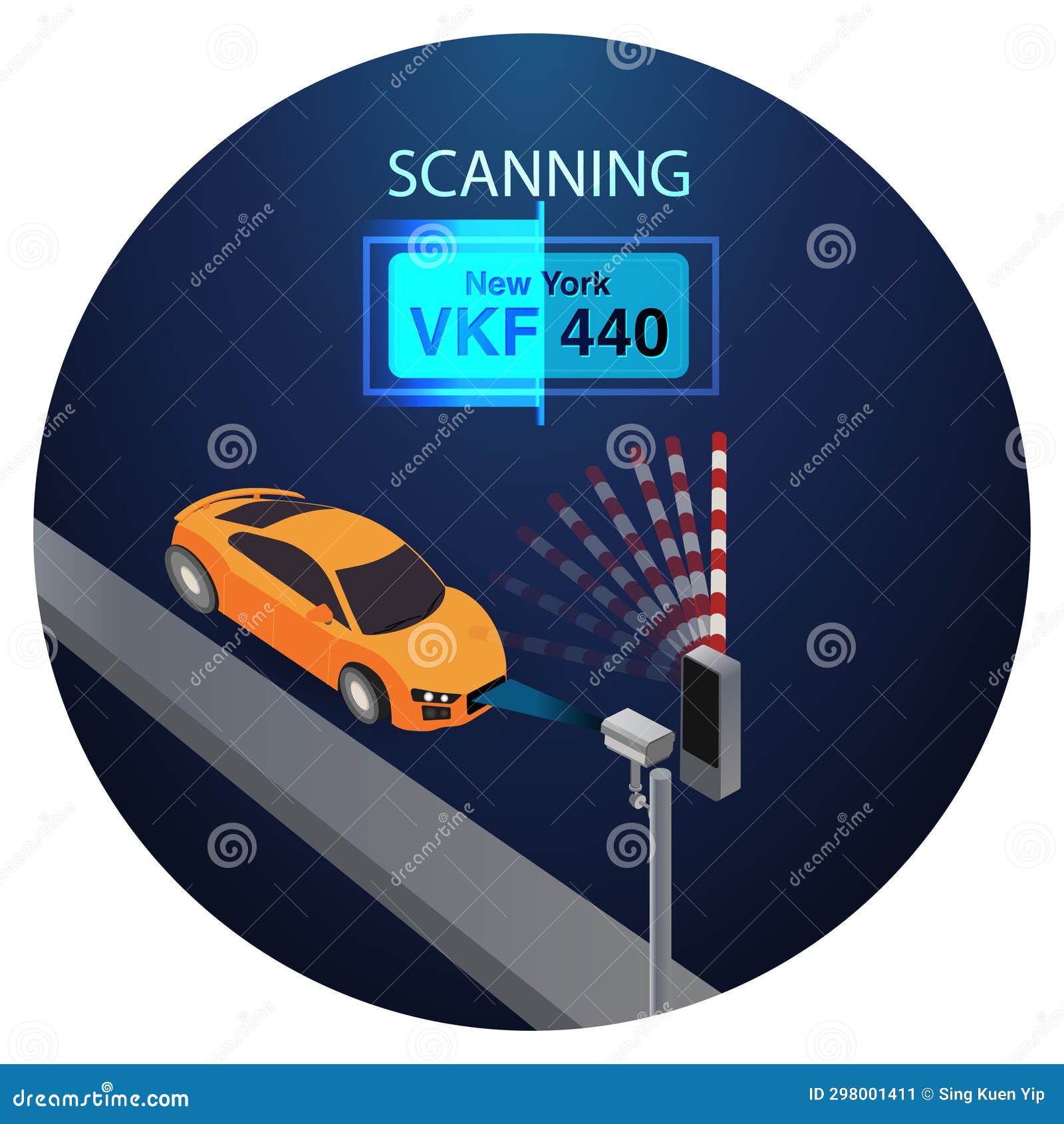 Smart LPR Camera Solutions. Automated License Plate Recognition Vektor ...
