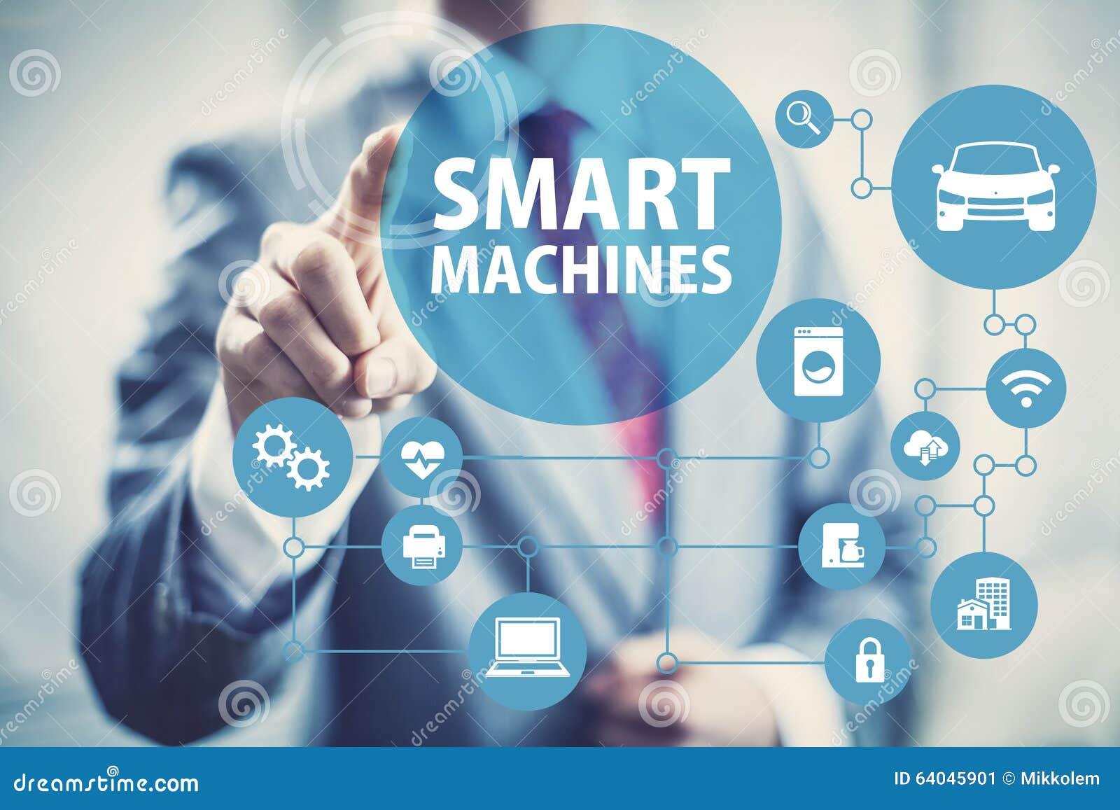 Smart Machines and Intelligent Networks Stock Illustration ...