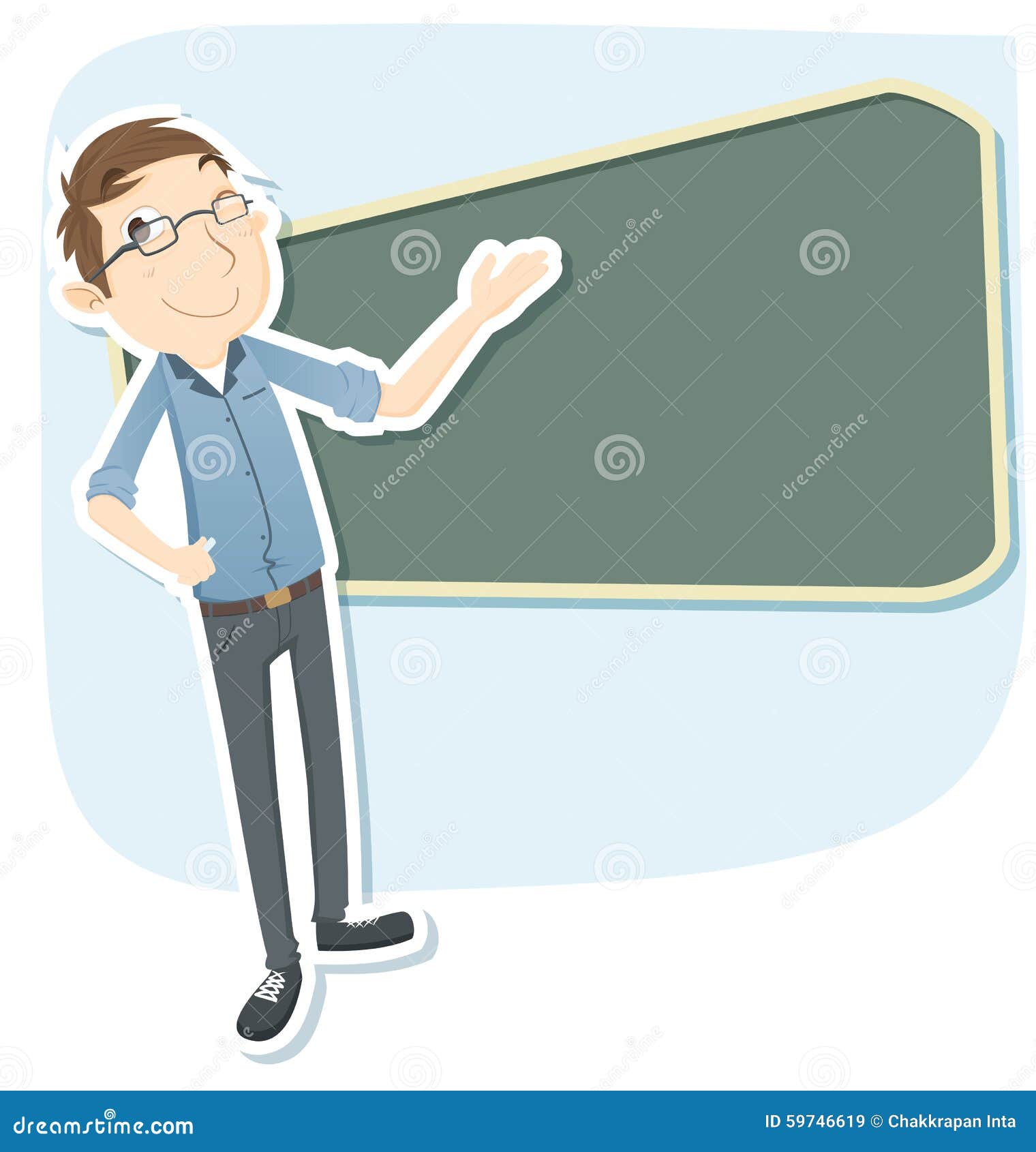 Smart male teacher stock vector. Illustration of male - 59746619