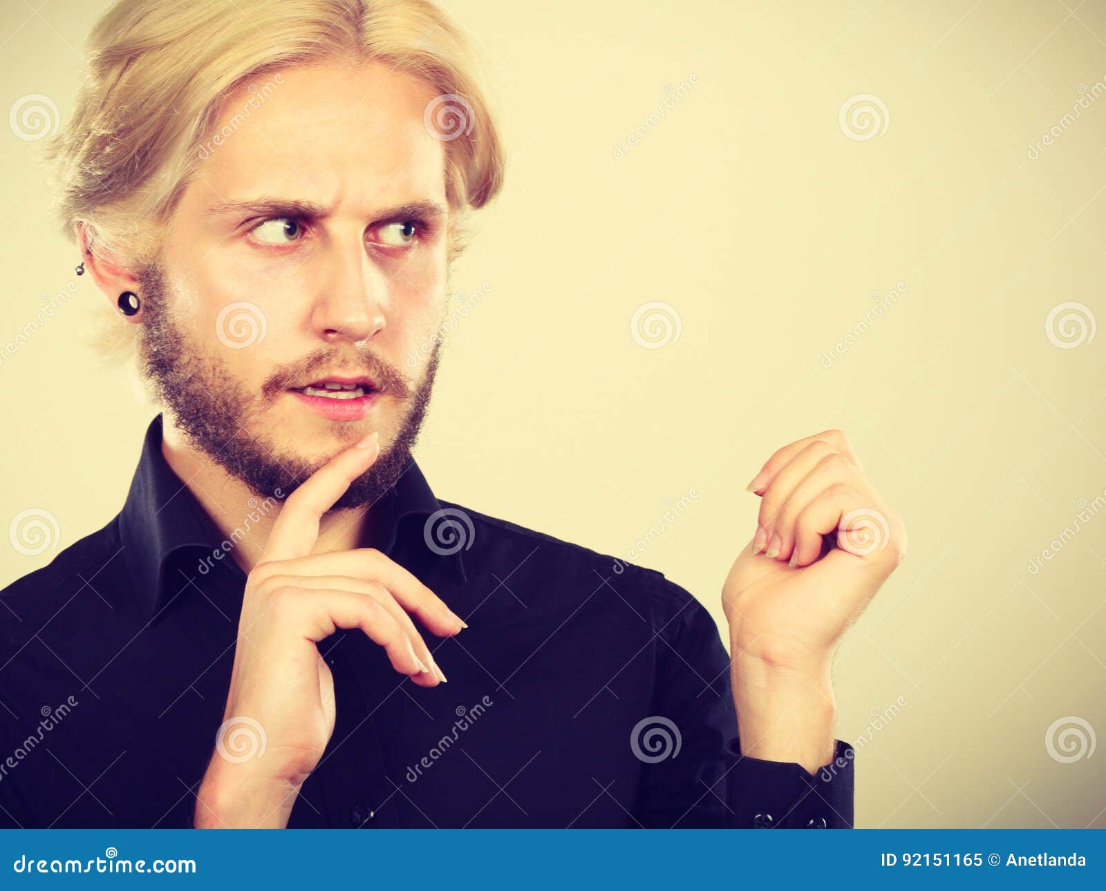 Smart Man Having Idea, Thinking Intensely Stock Image - Image of ...
