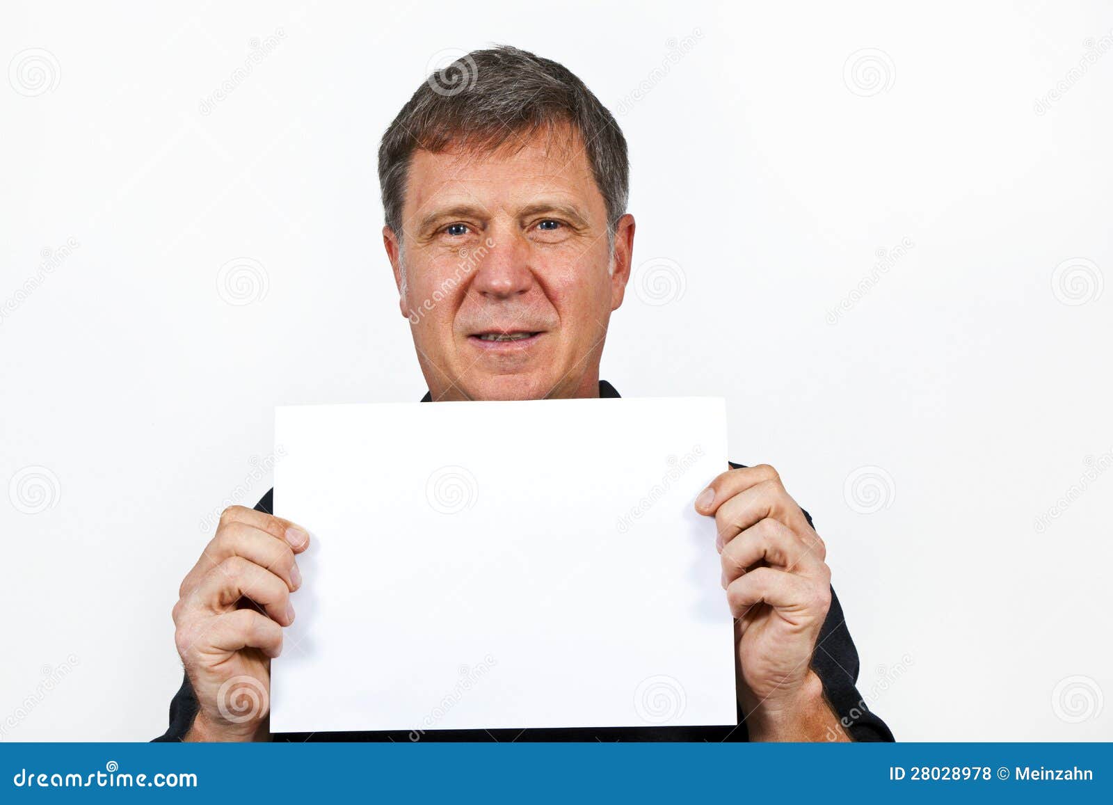 Smart Man Holding an Empty Poster Stock Photo - Image of human, empty ...
