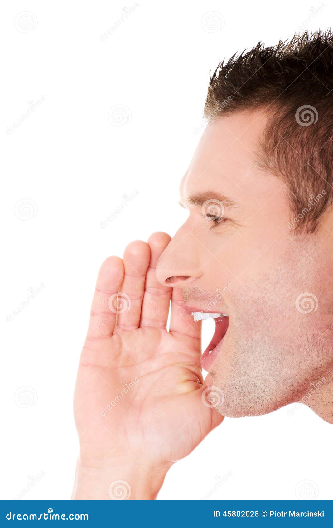 Smart Man Telling Some Secrets Stock Photo - Image of male, adult: 45802028