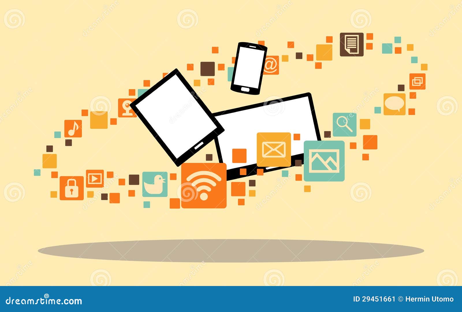 Smart Media stock vector. Illustration of internet, operating - 29451661