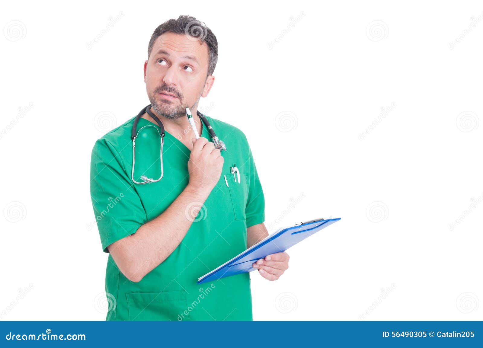 Smart Medic or Doctor Thinking Stock Image - Image of health, intern ...