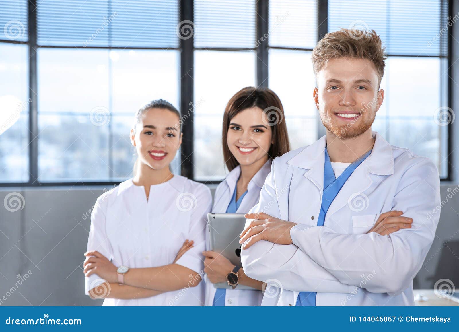 Smart Medical Student with His Classmates Stock Image - Image of ...