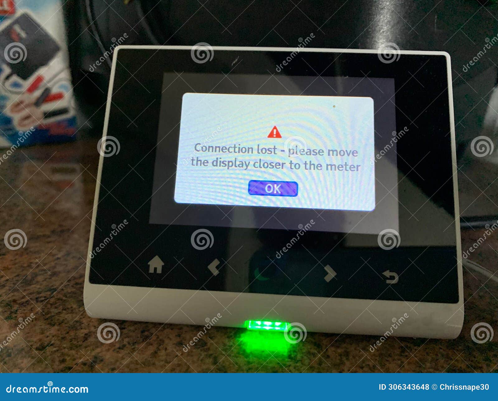 Smart Meter Up Close with Error Message Stock Photo - Image of ...