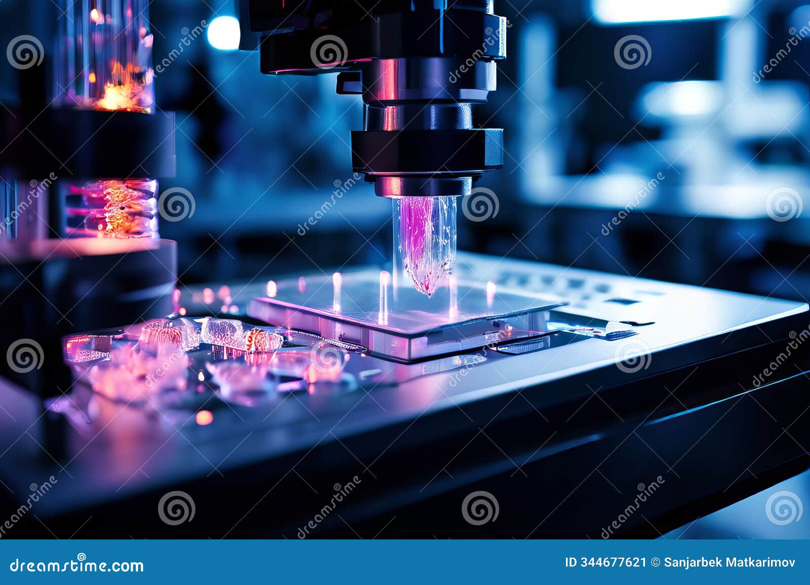 Smart Microscopy with Automated Sample Handling Microscopic Syst Stock ...