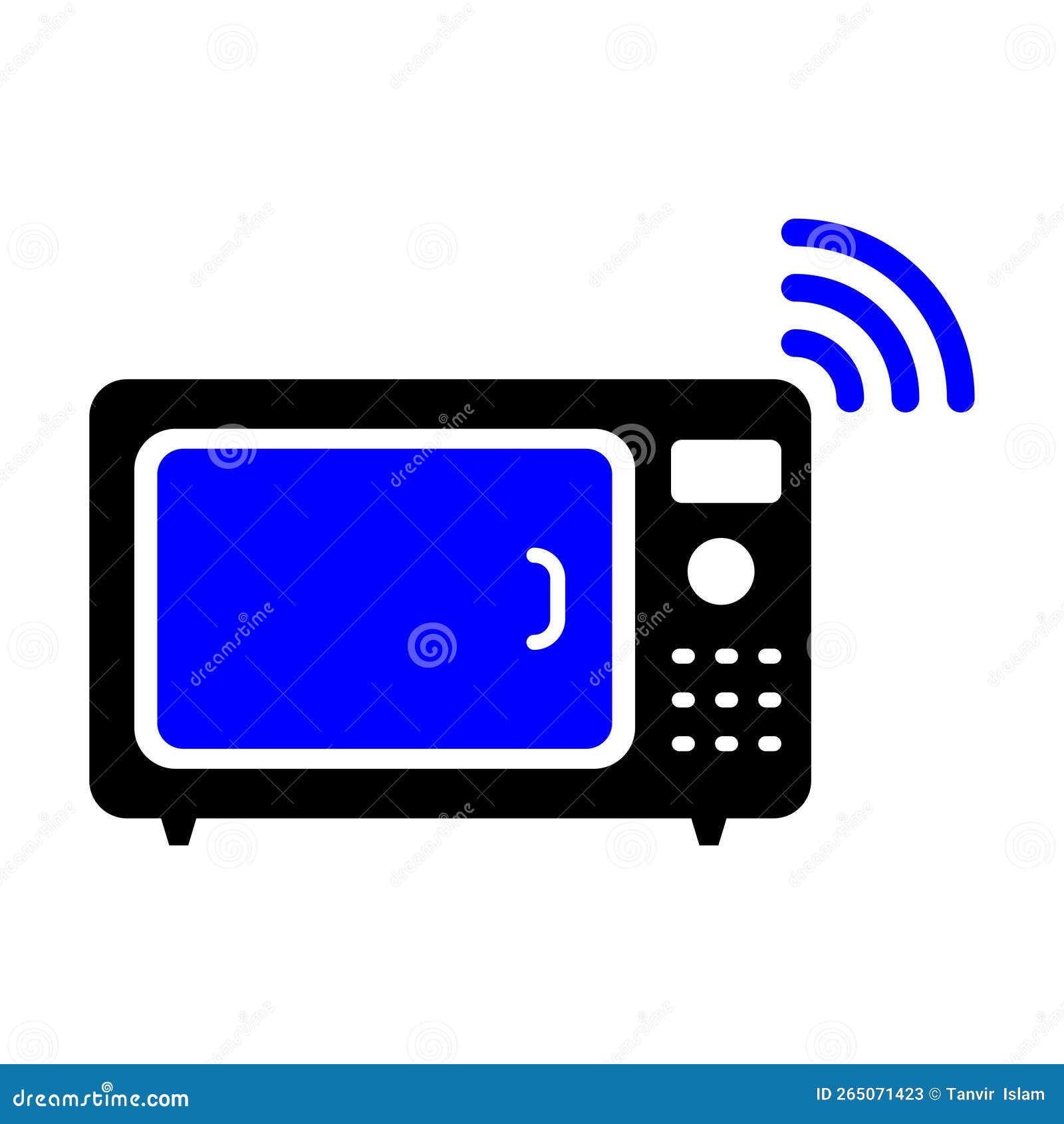 Smart Microwave Cartoon Illustration: 2d Sprite In Comic Style Royalty ...