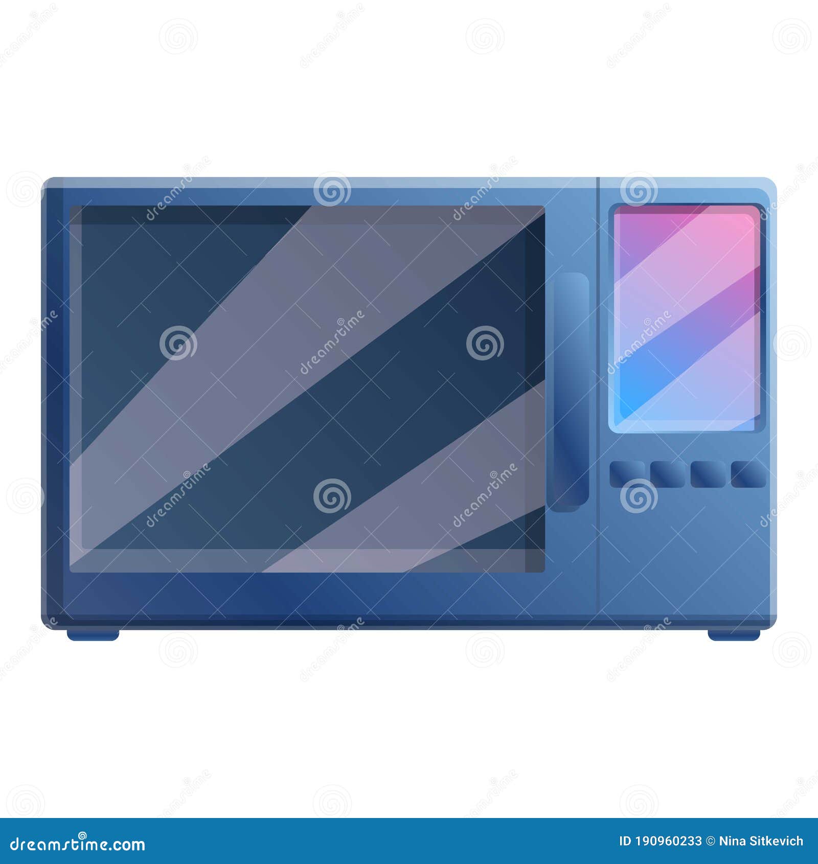 Smart Microwave Cartoon Illustration: 2d Sprite In Comic Style Royalty ...