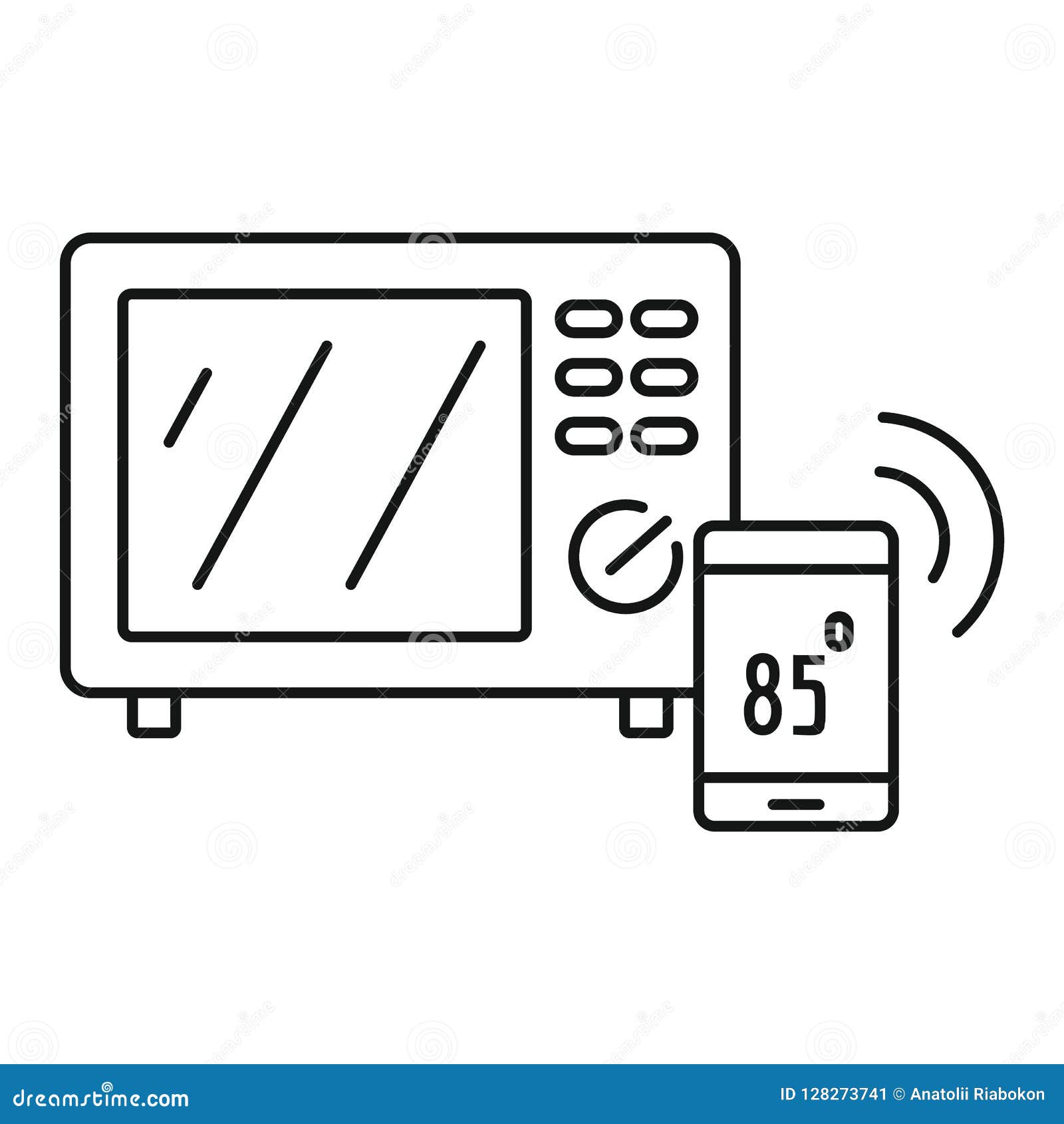 Smart Microwave Cartoon Illustration: 2d Sprite In Comic Style Royalty ...