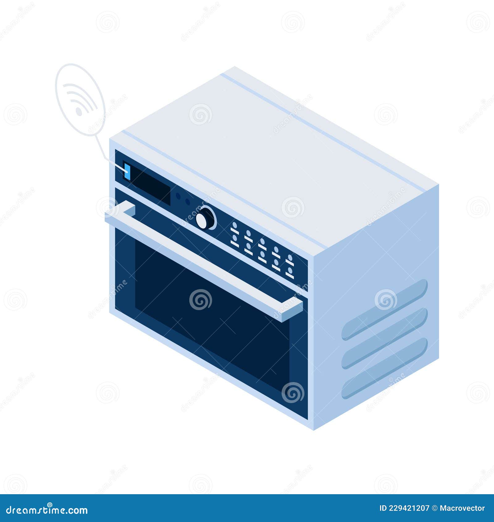 Smart Microwave Cartoon Illustration: 2d Sprite In Comic Style Royalty ...