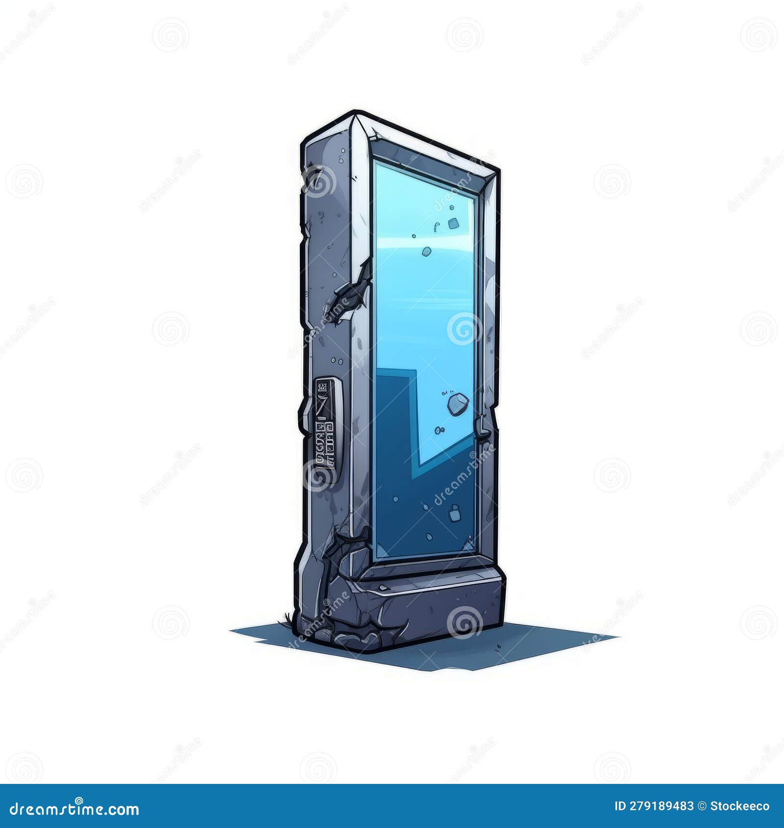 Smart Mirror In Office Restroom Displays Health Info Royalty-Free Stock ...