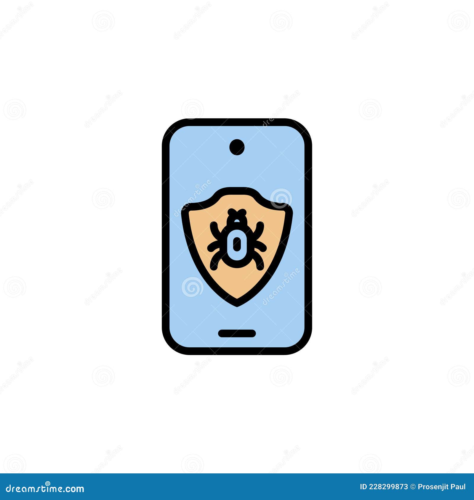 Smart Mobile Phone Bug Fixes Icon Stock Vector - Illustration of ...