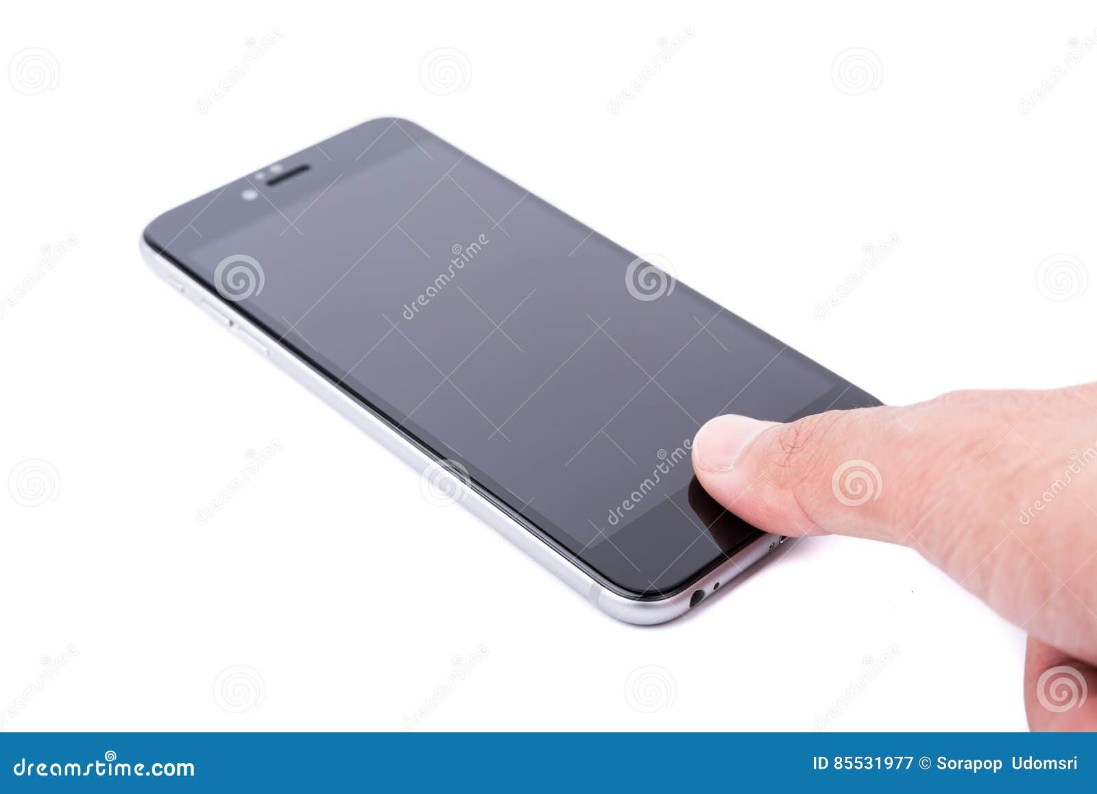 Smart Mobile Phone Finger Touch on Touchscreen Stock Image - Image of ...