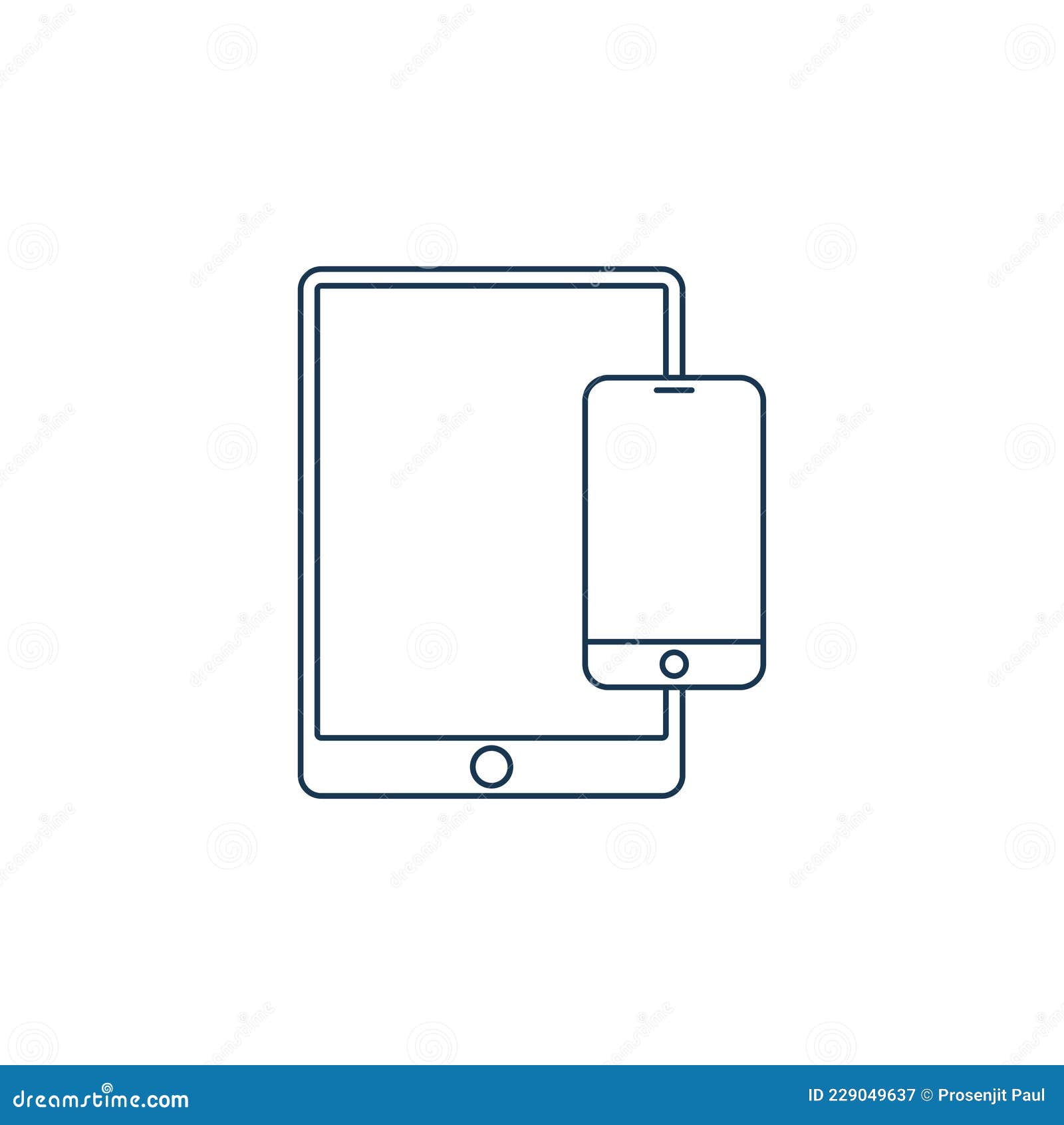 Smart Mobile and Tablet Icon Vector Stock Vector - Illustration of ...