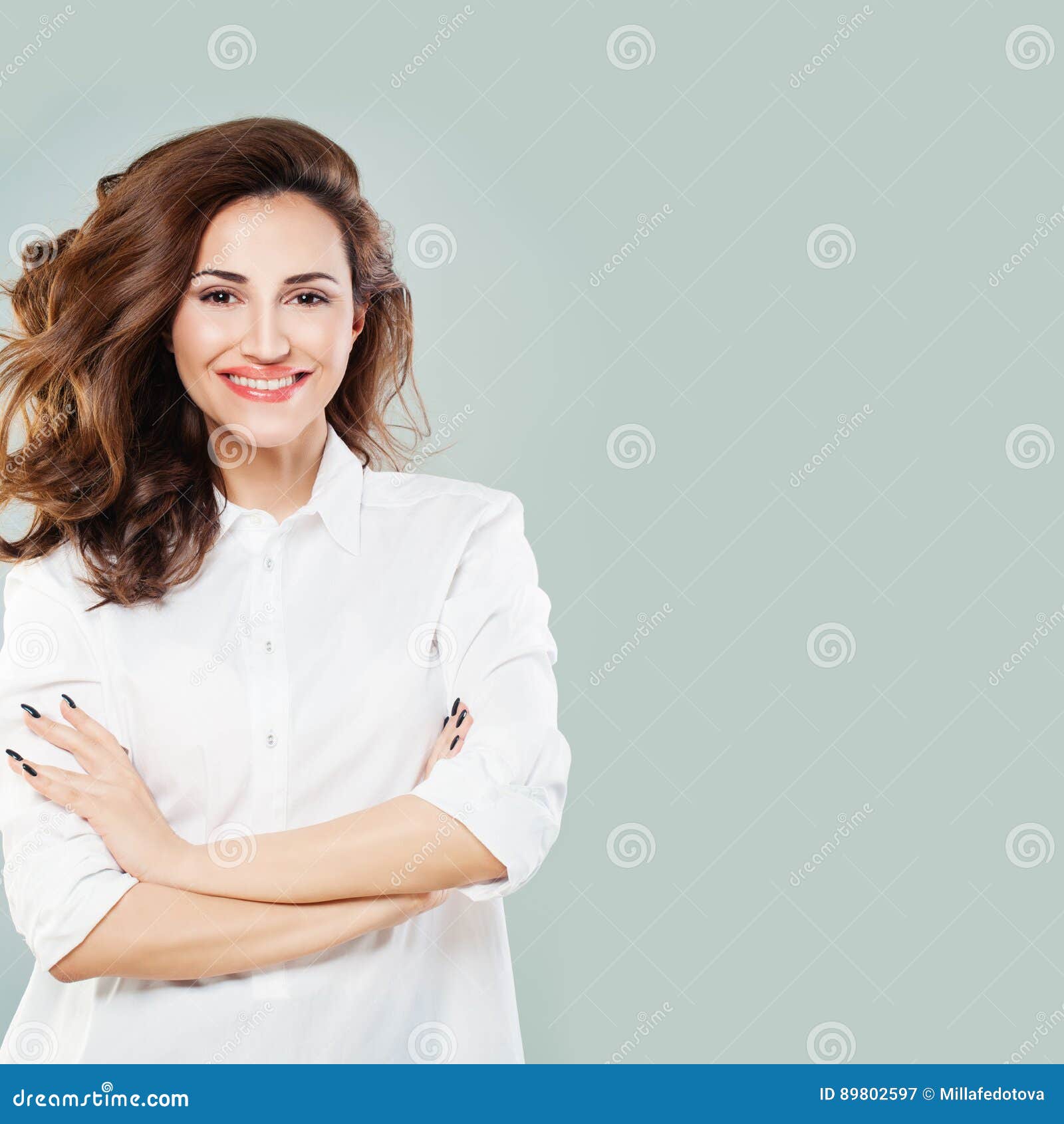 Smart Model with Perfect Smile Stock Image - Image of aesthetic, copy ...