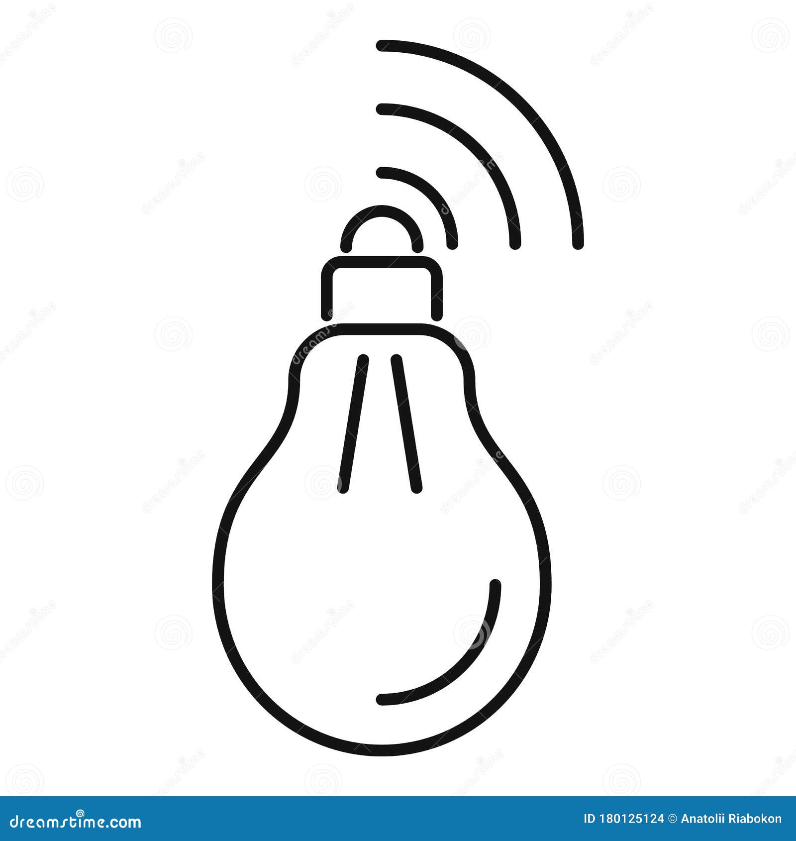 Smart Modern Bulb Icon, Outline Style Stock Vector - Illustration of ...