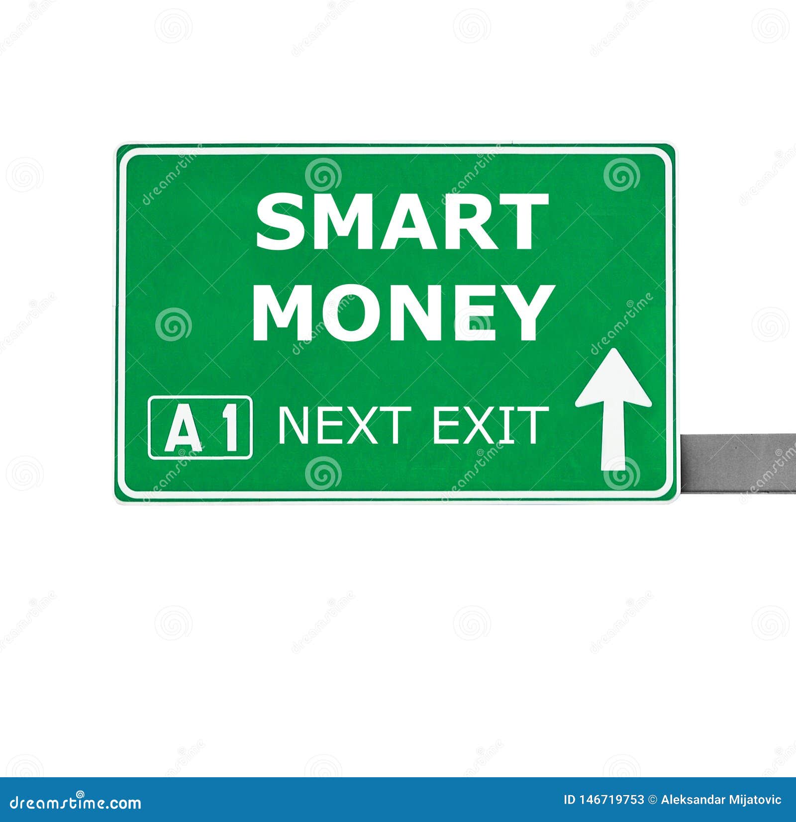 SMART MONEY Road Sign Isolated on White Stock Image - Image of concept ...