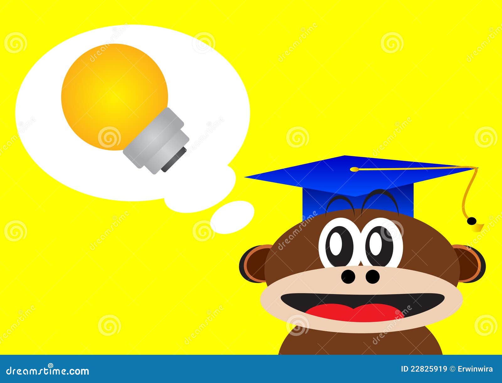 Smart monkey stock vector. Illustration of cute, business - 22825919