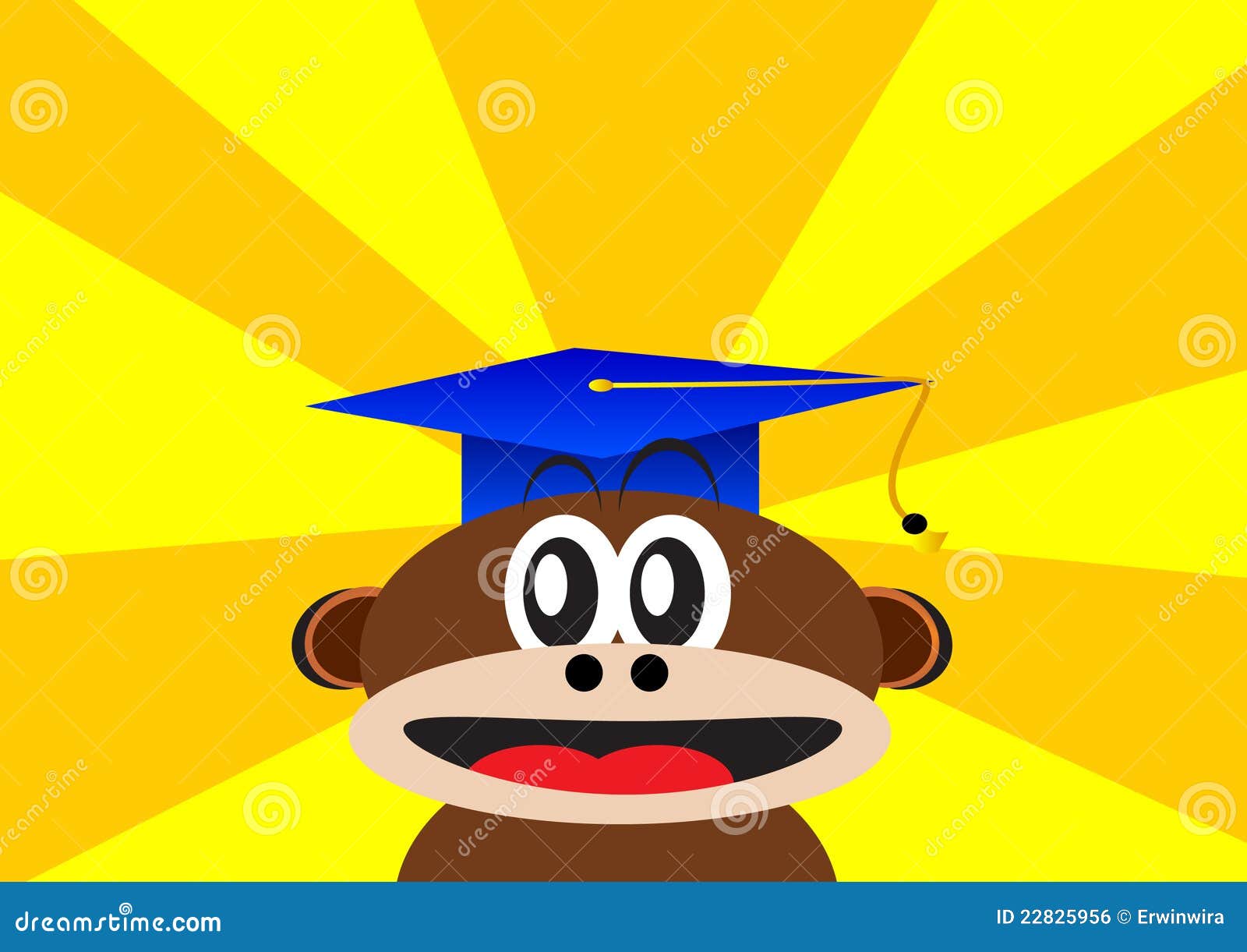 Smart monkey stock vector. Illustration of animal, creative - 22825956