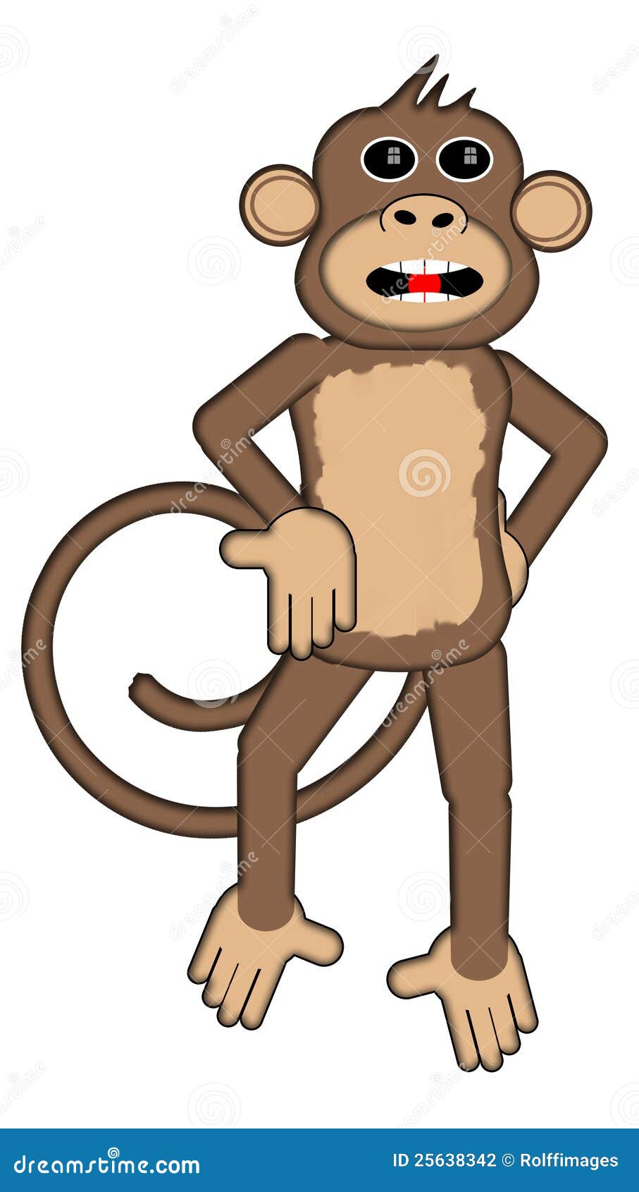 Smart Monkey stock illustration. Illustration of bright - 25638342