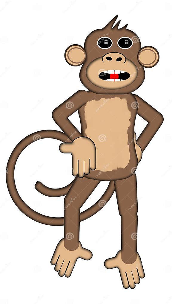 Smart Monkey stock illustration. Illustration of bright - 25638342