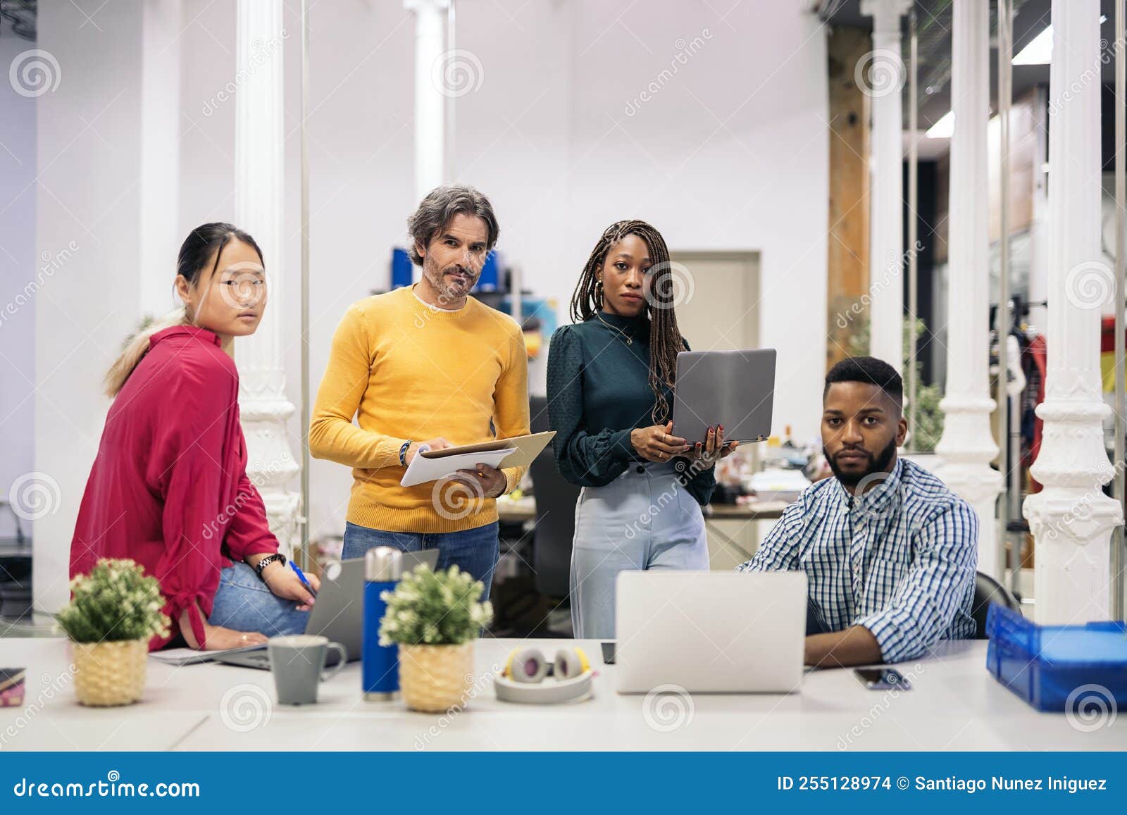 Smart Multicultural Office Workers Portrait Stock Photo - Image of ...