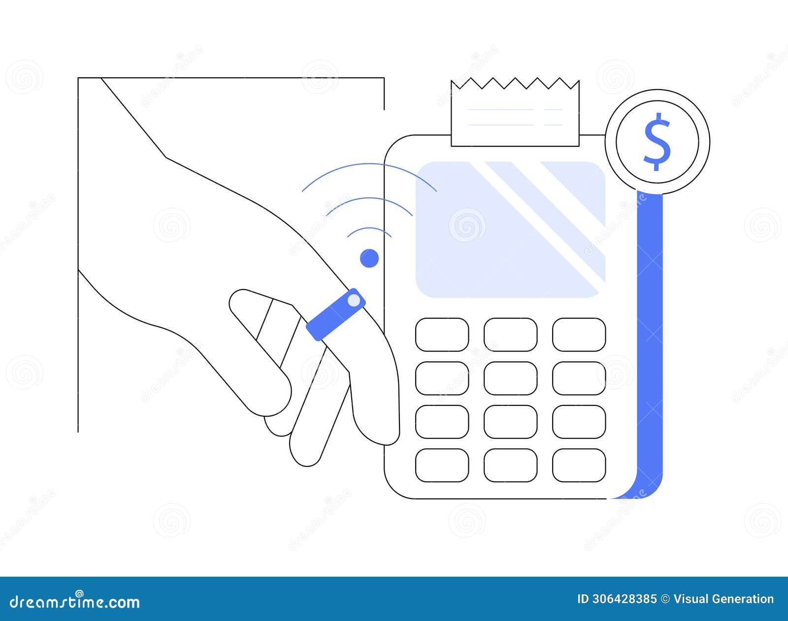 Smart NFC Ring Isolated Cartoon Vector Illustrations. Stock Vector ...