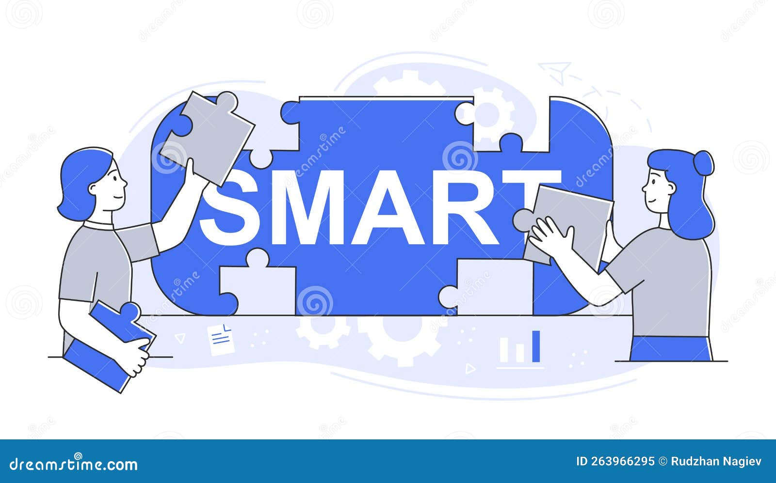 Smart objectives concept stock vector. Illustration of abstract - 263966295