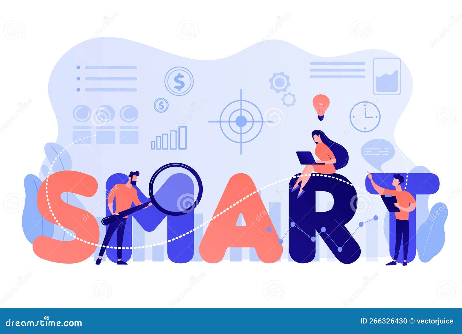 SMART Objectives Concept Vector Illustration Stock Vector ...
