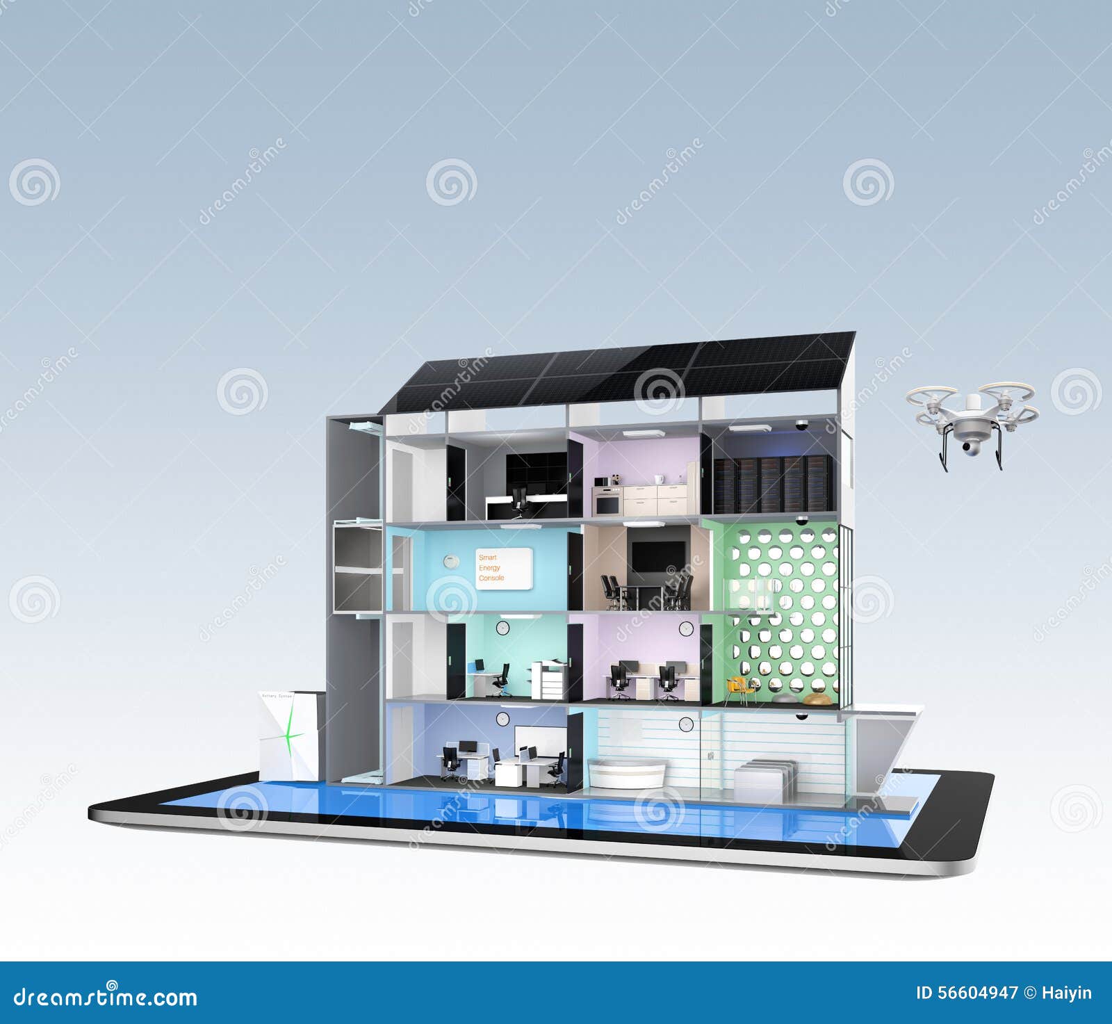 Smart Office Building on Tablet PC. the Smart Office S Energy Support ...