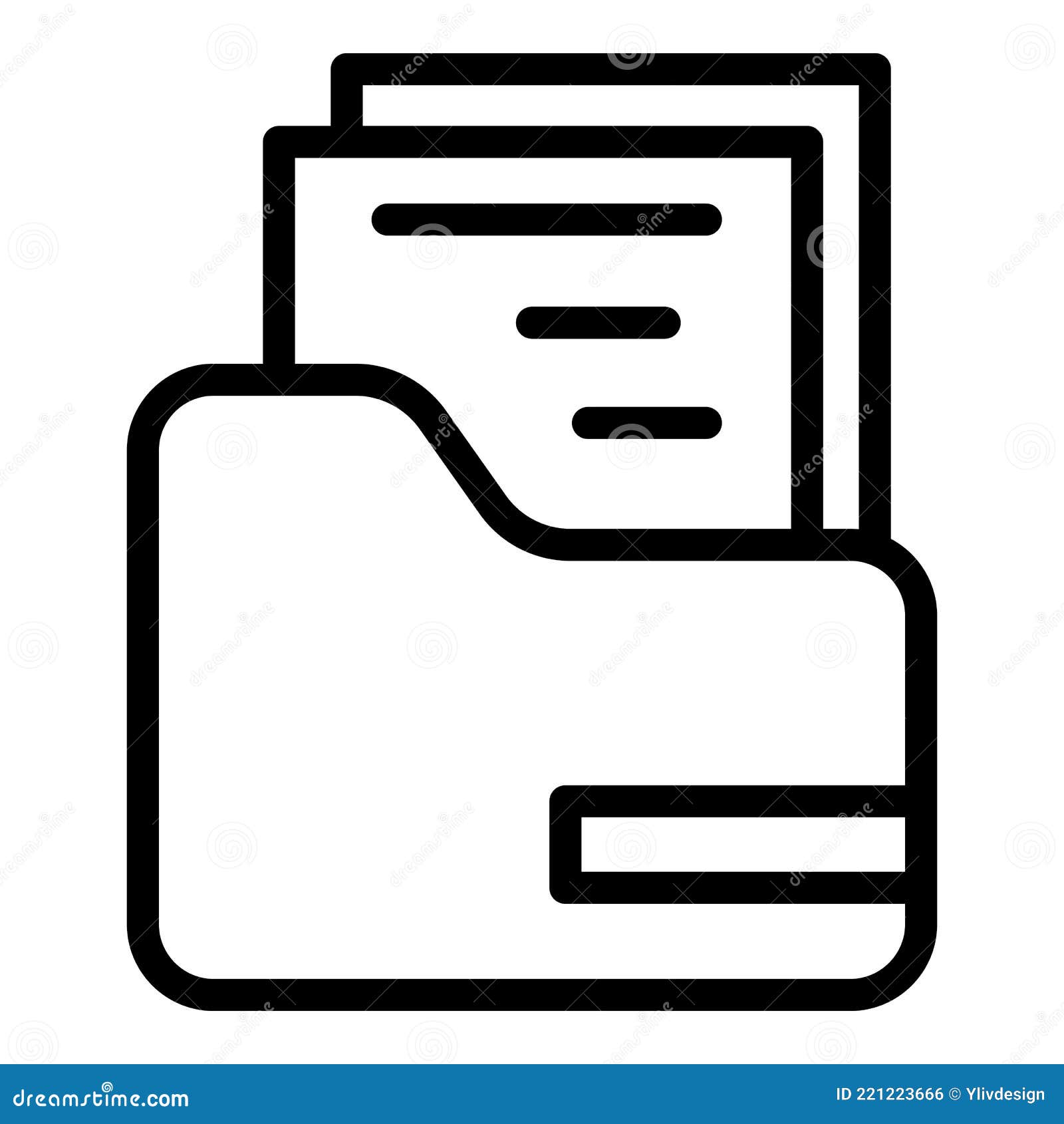 Smart Office Folder Icon, Outline Style Stock Vector - Illustration of ...