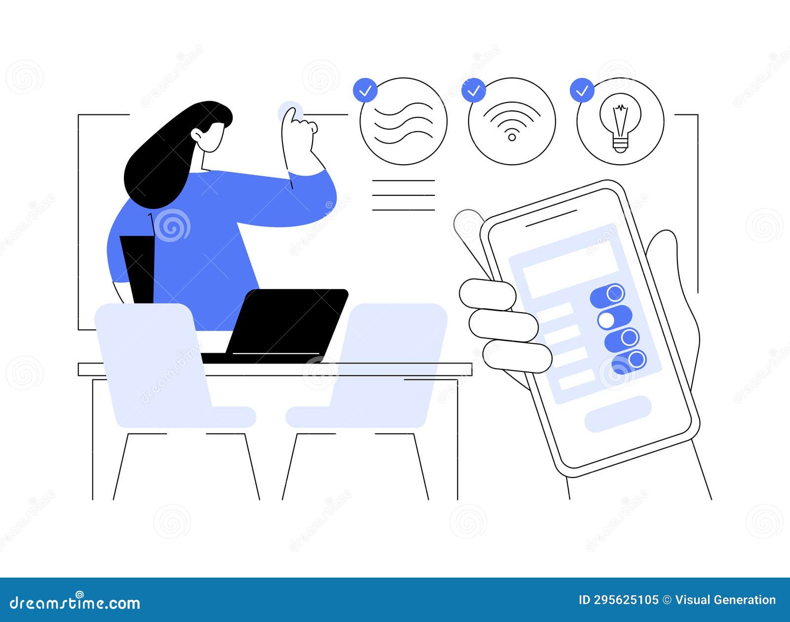 Smart Office Isolated Cartoon Vector Illustrations. Stock Vector ...