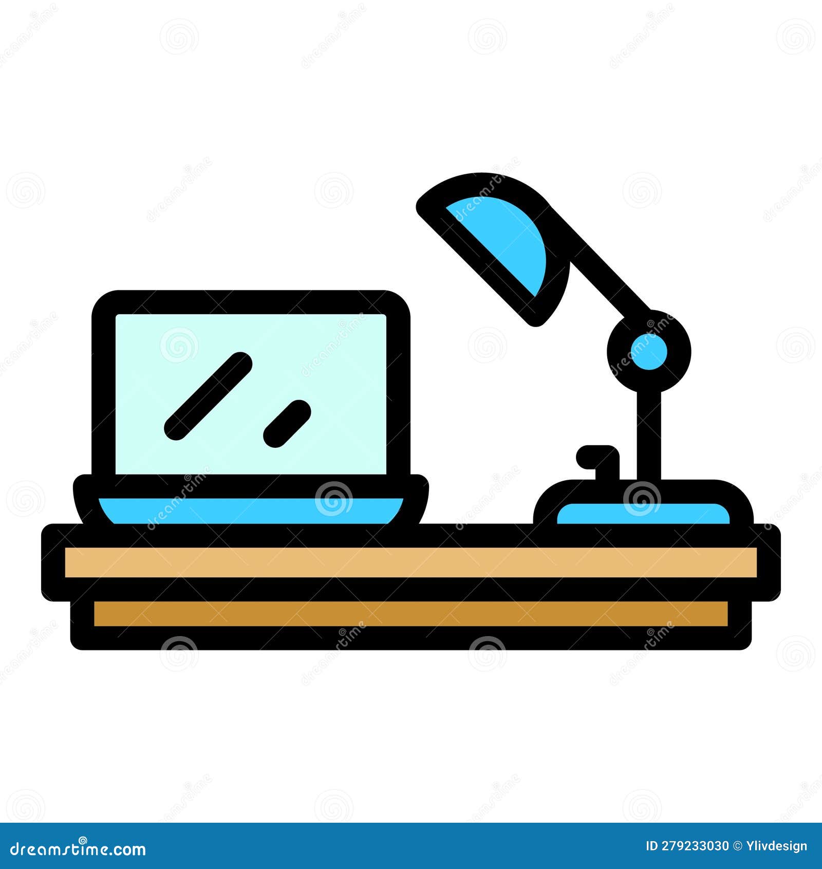 Smart Office Space Icon Vector Flat Stock Illustration - Illustration ...